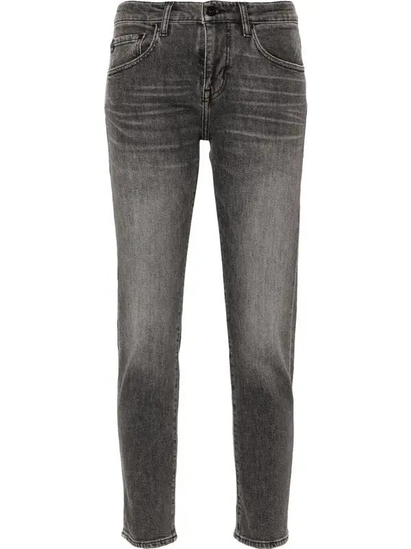 Ag Ex-boyfriend Slim Mid-rise Jeans - Grey