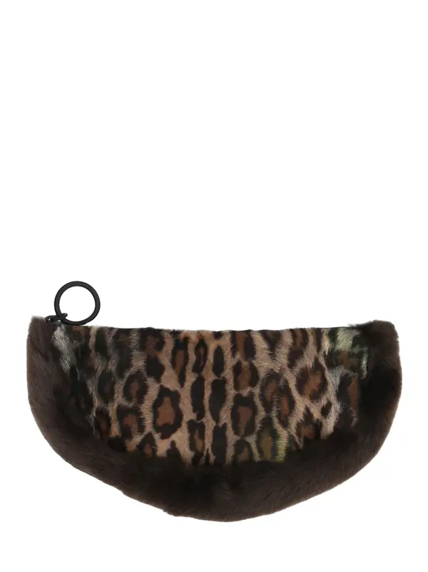INNERRAUM Faux-fur Leopard Shoulder Bag - Brown