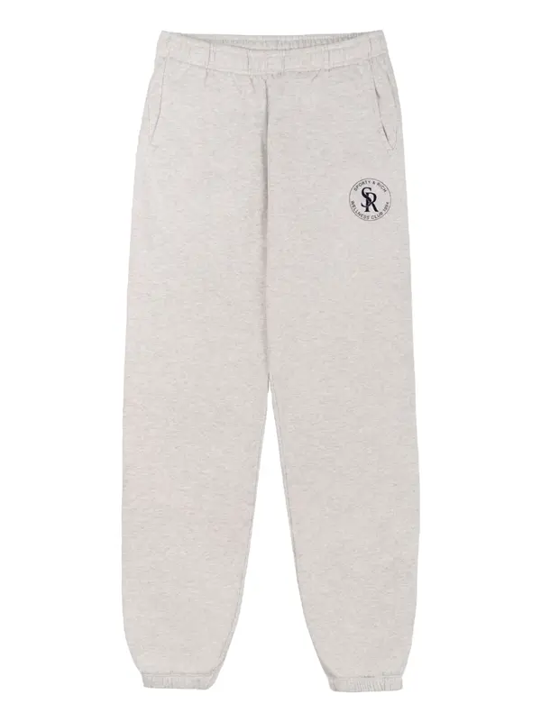 SPORTY & RICH S&r Logo Cotton Blend Sweatpants - Grey