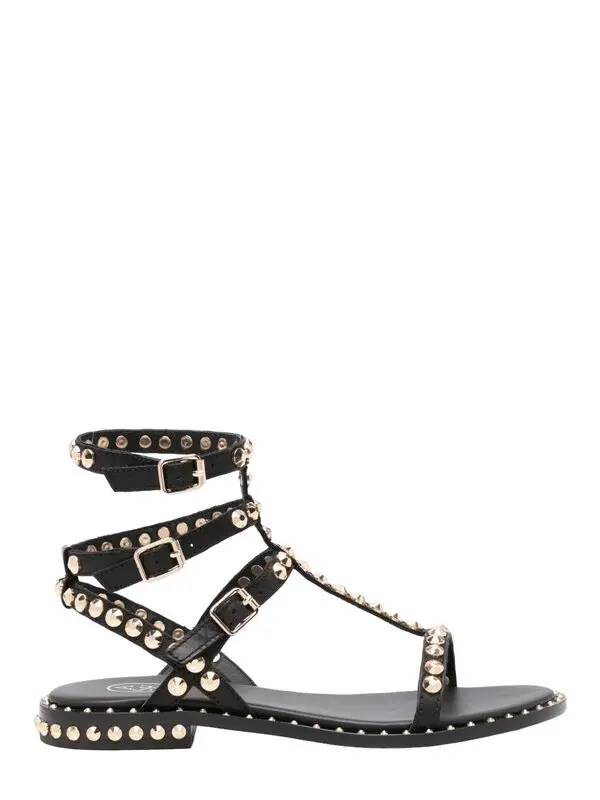 Ash Play01 Studded Leather Sandals - Black