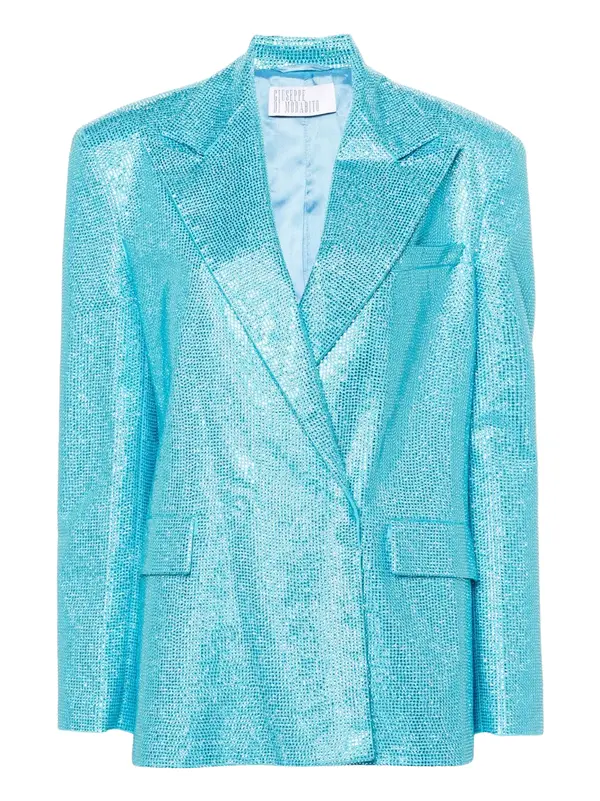 Giuseppe Di Morabito Rhinestone-embellished Double-breasted Blazer - Blue