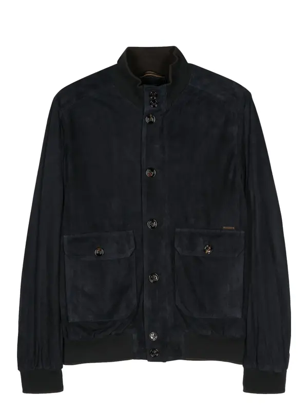 MOORER Carlos Suede Jacket - Blue