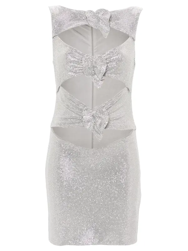 Giuseppe Di Morabito Rhinestone-embellished Mini Dress - Silver
