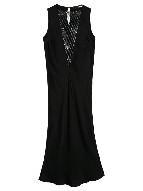 Remain Birger Christensen Sequin-embellished Sarin Midi Dress - Black