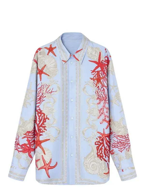 Versace Barocco Sea Reversible Shirt - Blue