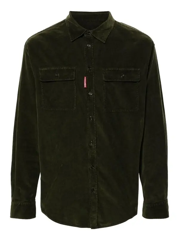 Dsquared2 Corduroy Cotton Shirt - Green