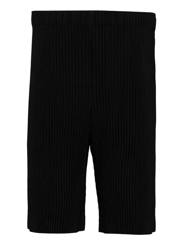 Issey Miyake Plissé Pleated Bermuda Shorts - Black