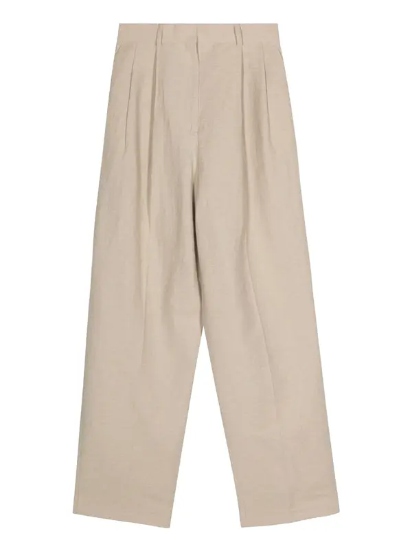 TOTEME Pleat-detail Tapered Trousers - Neutrals