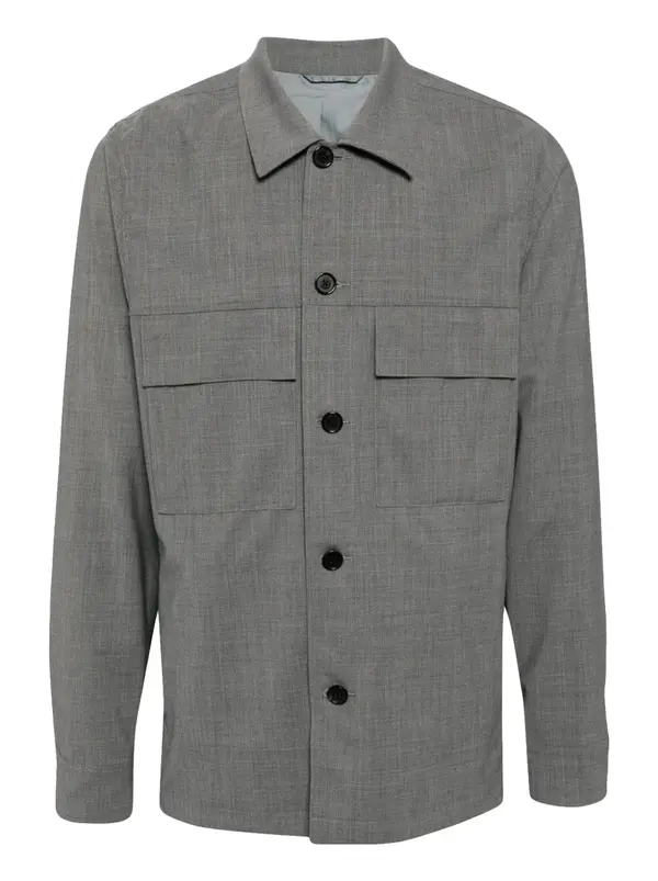 Paul Smith Long-sleeves Wool Shirt - Grey