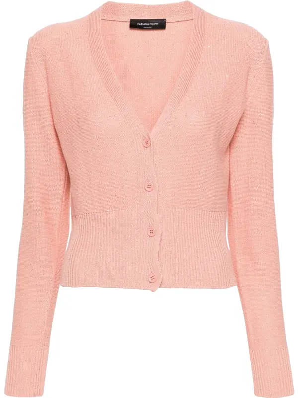 Fabiana Filippi Sequin-embellished Cardigan - Pink