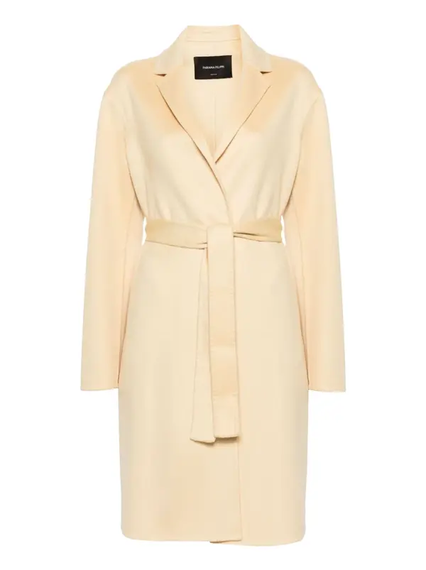 Fabiana Filippi Belted Cashmere Coat - Yellow