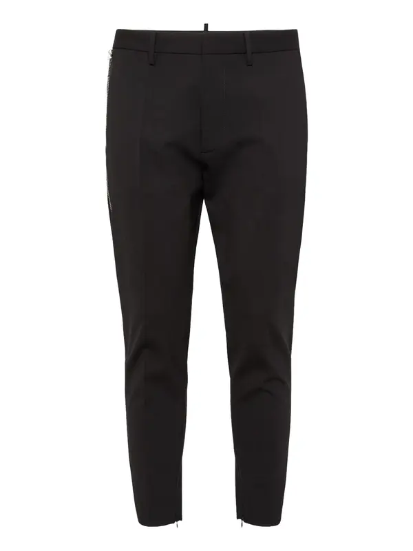 Dsquared2 Logo-print Tapered Trousers - Black