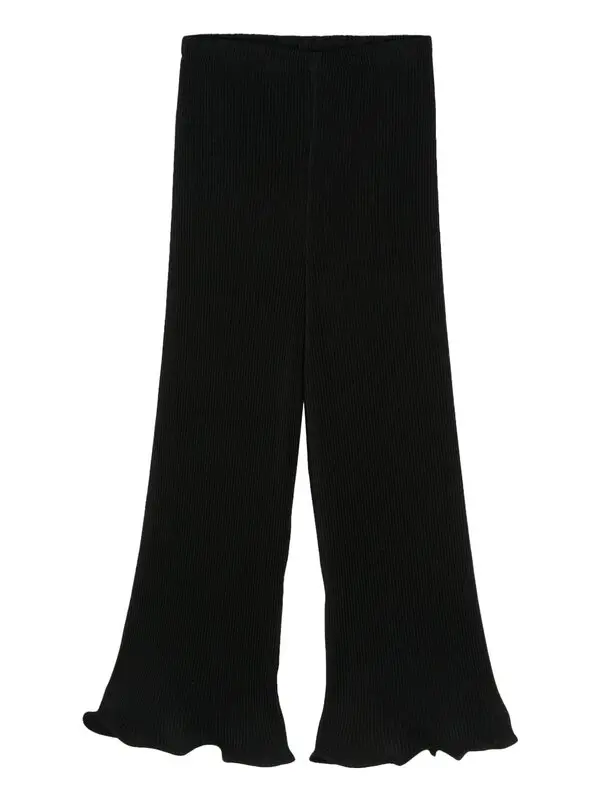 MELITTA BAUMEISTER Plissé Cropped Trousers - Black