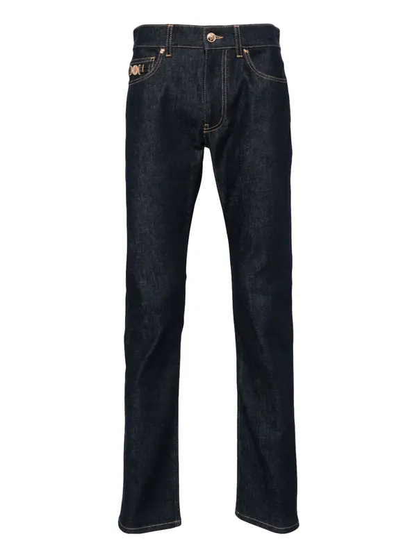 Versace Mid-rise Slim-fit Jeans - Blue