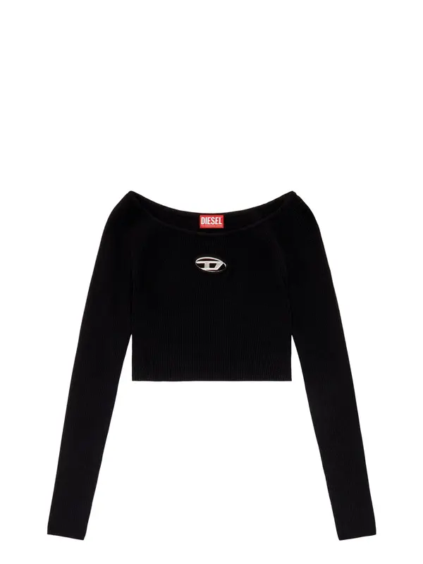 DIESEL M-vera-ls Knitted Top - Black