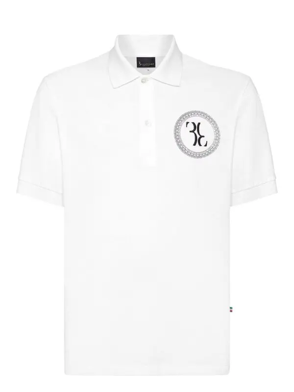 BILLIONAIRE Logo-embroidered Cotton Polo Shirt - White