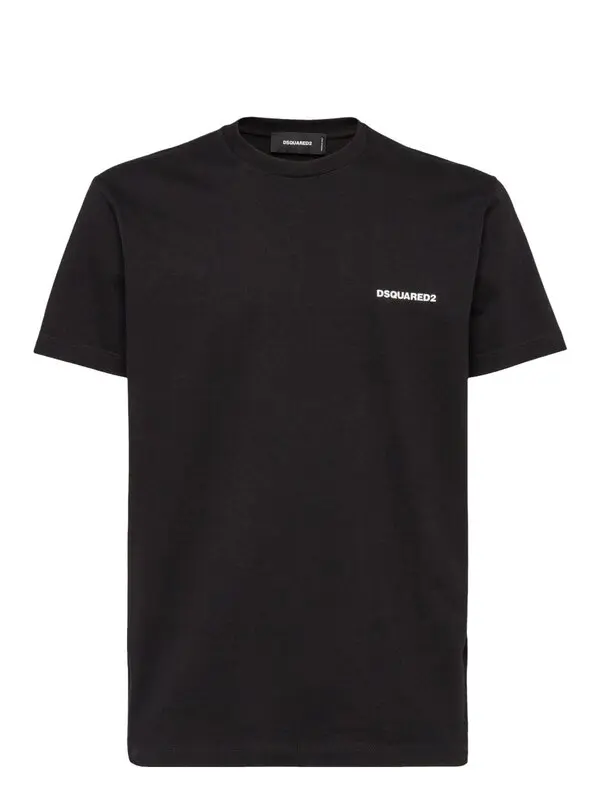 Dsquared2 Map-print Cotton T-shirt - Black