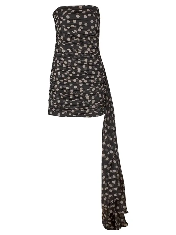 Raquel Diniz Ambra Polka-dot Minidress - Black