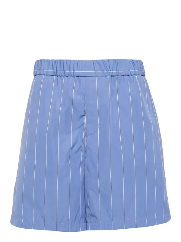 Paul Smith Striped Cotton Shorts - Blue