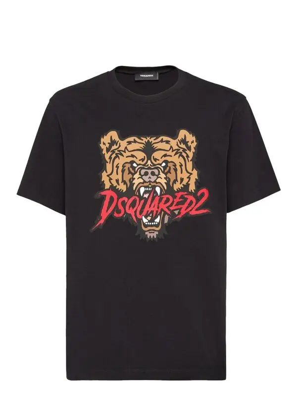 Dsquared2 Graphic-print Cotton T-shirt - Black