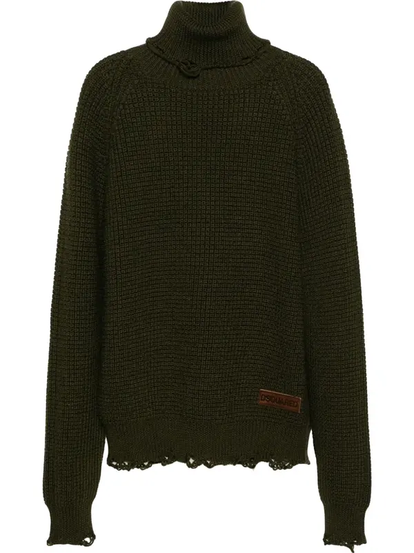 Dsquared2 Roll-neck Wool Jumper - Green
