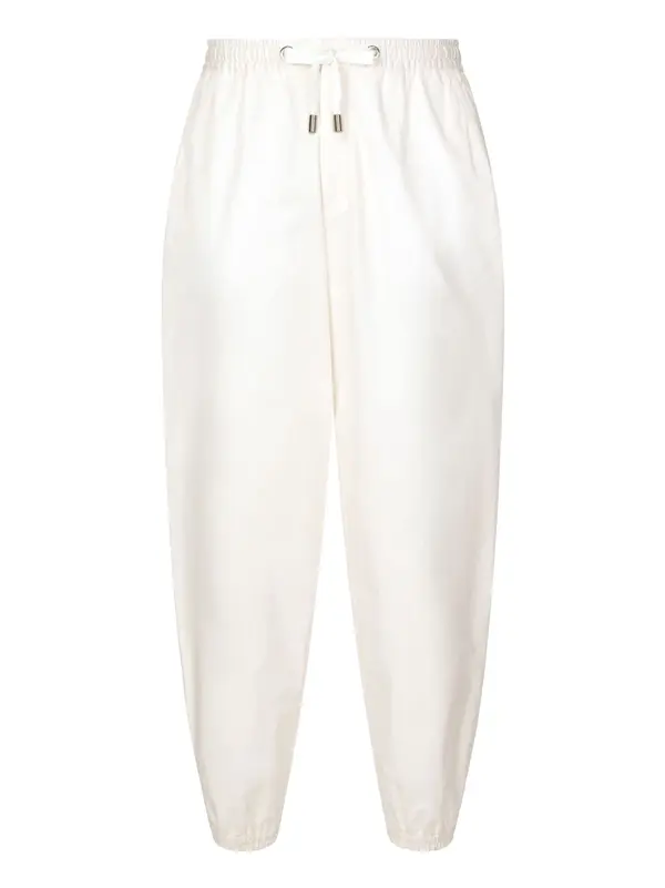Dolce & Gabbana Drawstring-waist Cotton Track Pants - White