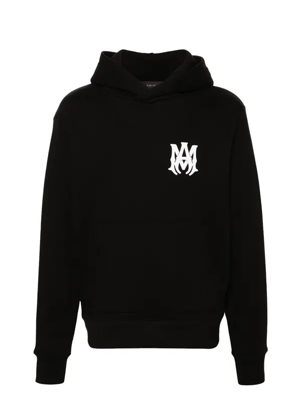 Amiri Logo-print Cotton Hoodie - Black
