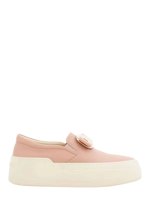 FERRAGAMO Vara Plate Slip-on Sneakers - Pink