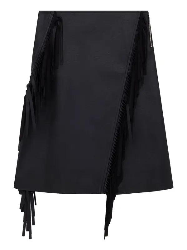 Stella McCartney Altermat Fringe Midi-skirt - Black