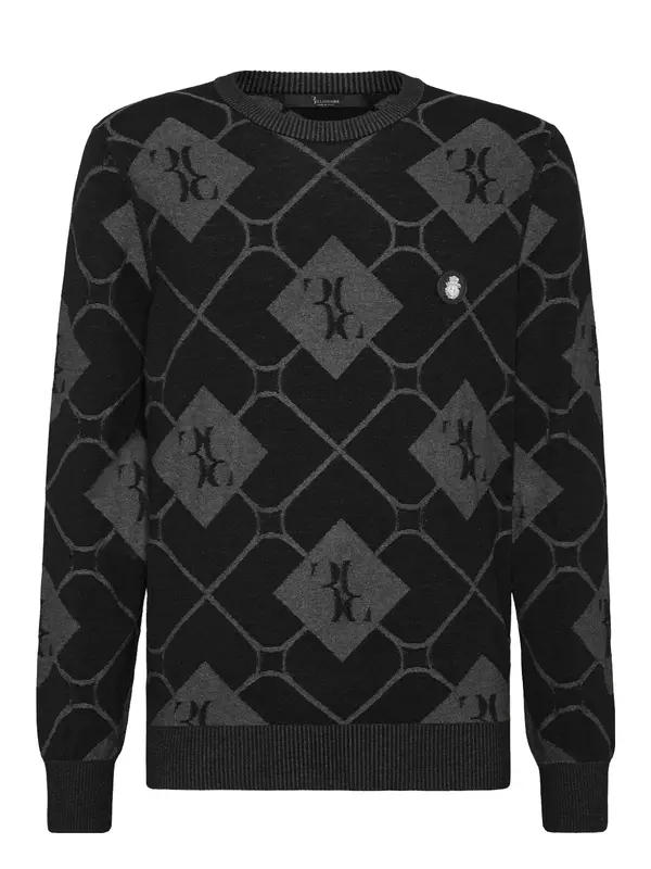 BILLIONAIRE Intarsia-knit Jumper - Black