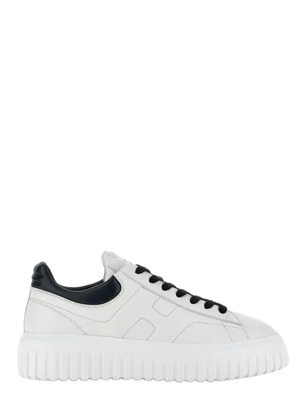 Hogan H-stripes Leather Sneakers - White