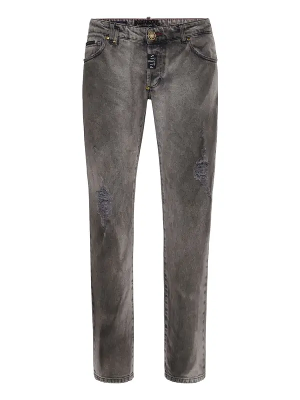 Philipp Plein Low-rise Straight-leg Jeans - Grey