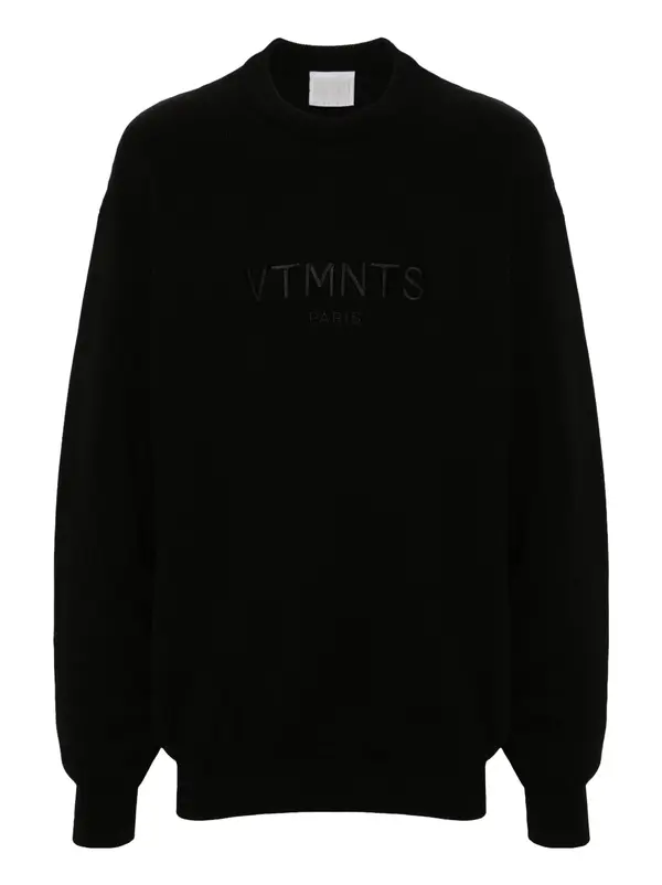VTMNTS Logo-embroidered Jumper - Black