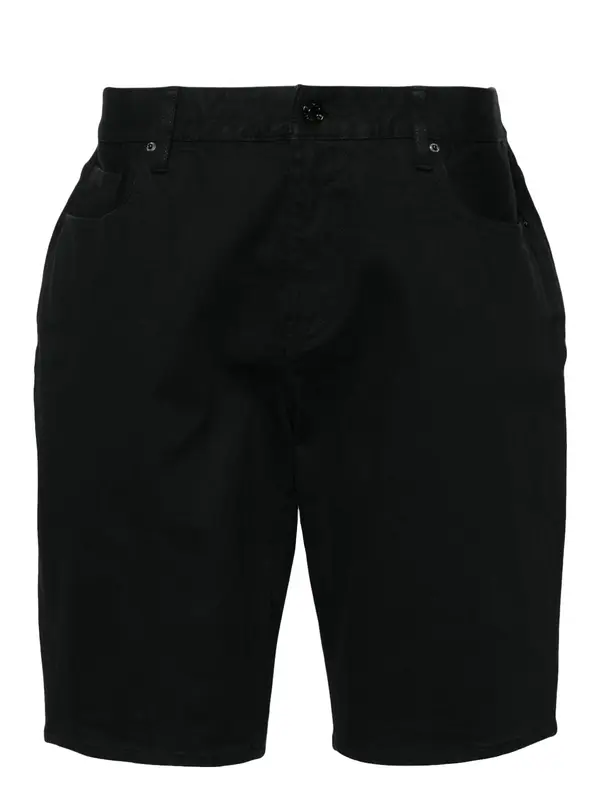 Armani Exchange Mid-rise Denim Shorts - Black