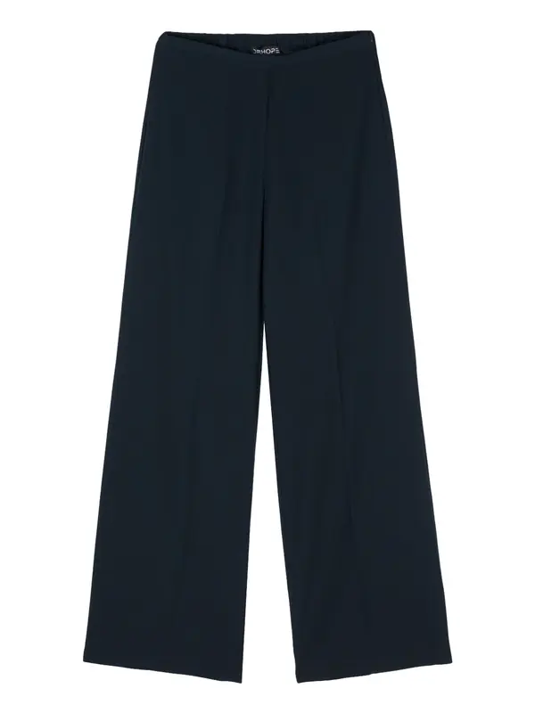 DRHOPE Wide-leg Crepe Trousers - Blue