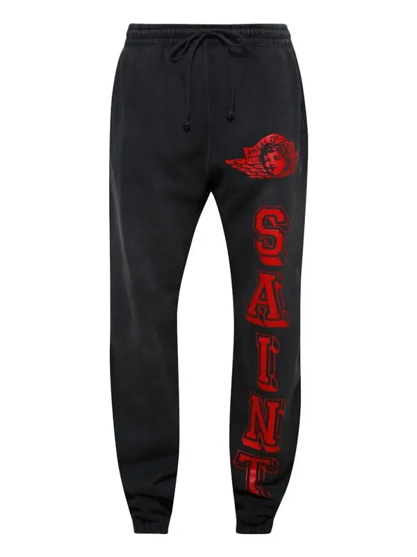 SAINT MXXXXXX Angel Cotton Track Pants - Black