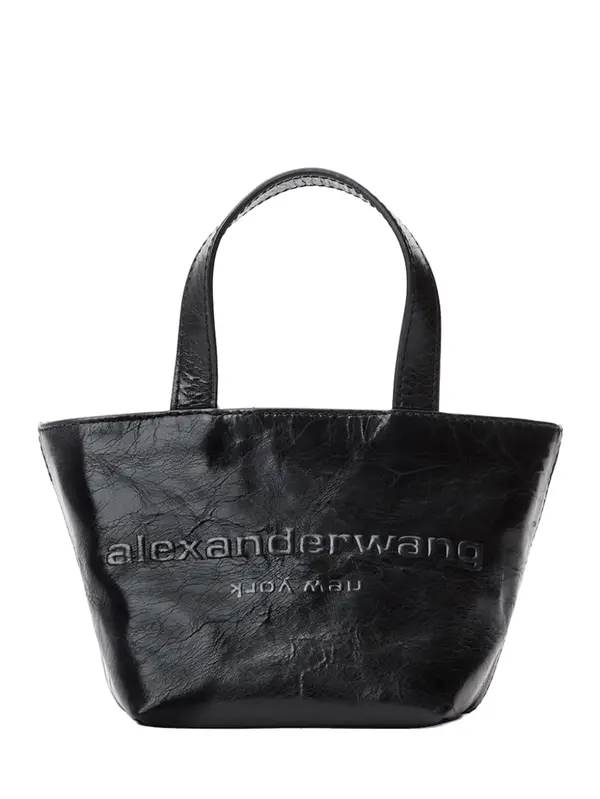 Alexander Wang Mini Punch Logo-embossed Tote - Black