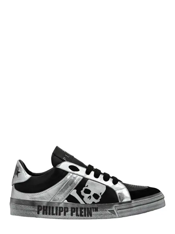Philipp Plein Retrokickz Tm Leather Sneakers - Black