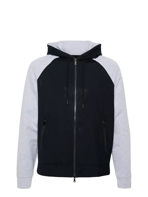 Paul & Shark Panelled Hooded Jacket - Blue