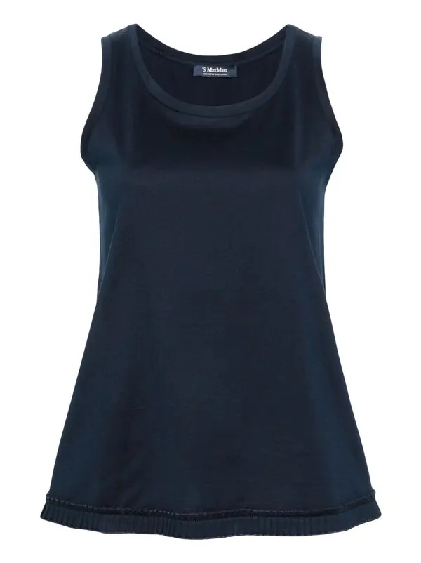 Max Mara Racer Cotton Top - Blue