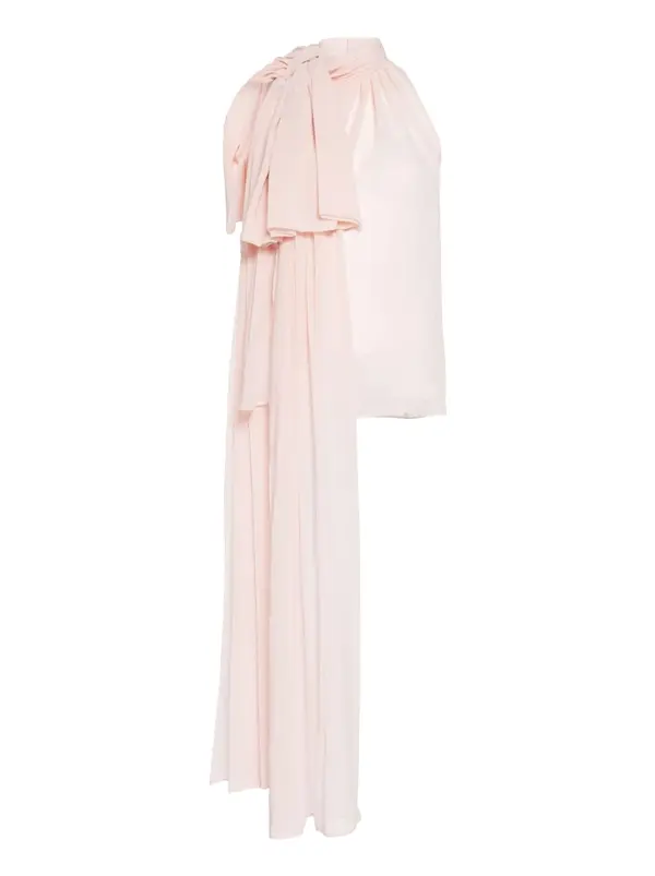 ISABEL SANCHIS Sash-detail Georgette Top - Pink