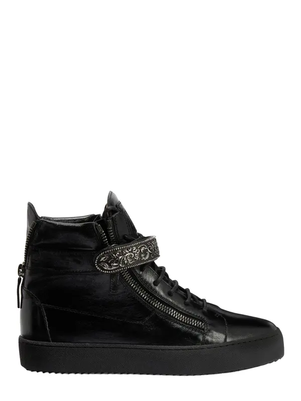 GIUSEPPE ZANOTTI Coby Deluxe Mid-top Sneakers - Black