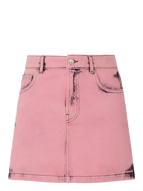 Moschino High-rise Denim Miniskirt - Pink