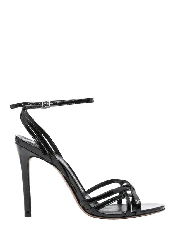 Schutz 115mm Patent Leather Sandals - Black