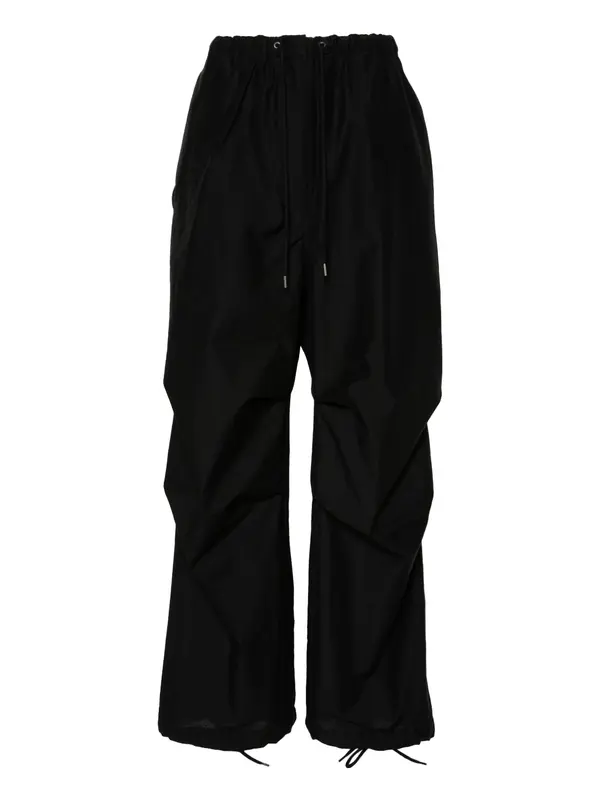 Acne Studios Drawstring Wide-leg Trousers - Black
