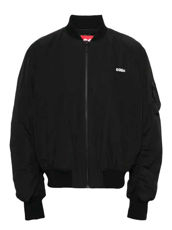 032C Logo-print Bomber Jacket - Black
