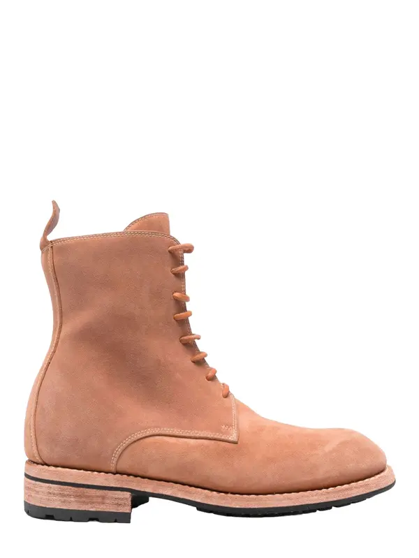 Guidi Leather Lace-up Combat Boots - Neutrals