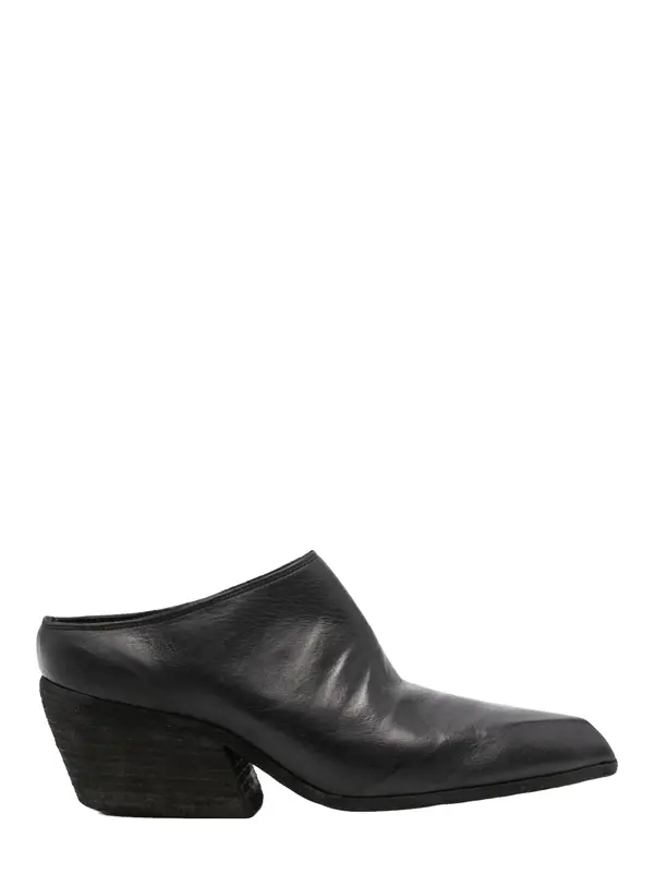 Guidi 65mm Leather Slippers - Black
