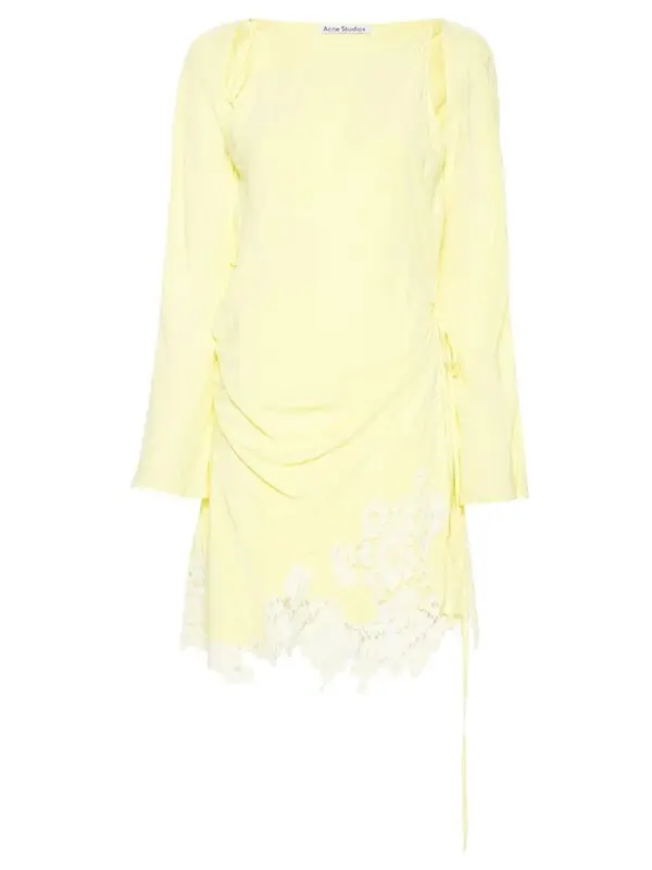 Acne Studios Floral-lace Mini Dress - Yellow