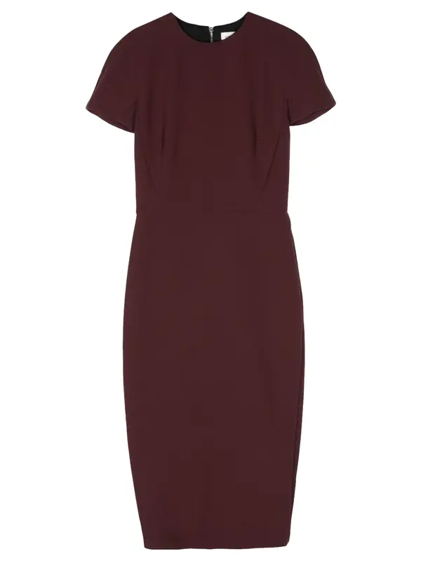 Victoria Beckham Wool-crepe Midi Dress - Purple